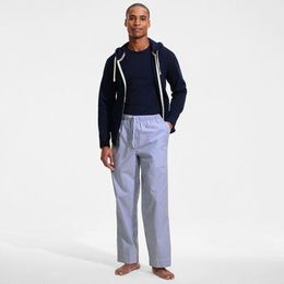 LANDS' END Essenzielle Baumwoll-Pyjamahose, Herren,  Blau, Baumwolle, by Lands' End