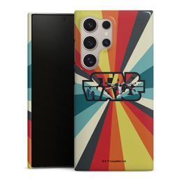 DeinDesign Galaxy S24 Ultra Handy Premium Case Smartphone Handyh&uuml;lle Schutzh&uuml;lle gl&auml;nzend Retro Merchandise Star Wars Premium Case