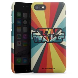 DeinDesign iPhone SE (2020) Handy Premium Case Smartphone Handyh&uuml;lle Schutzh&uuml;lle matt Retro Merchandise Star Wars Premium Case