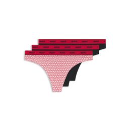 Hugo Underwear Damen HUGO Underwear String &raquo;TRIPLET THONG DESIGN&laquo; 3 Stk. wiederholendes Logo am Bund L, 3 Stk.