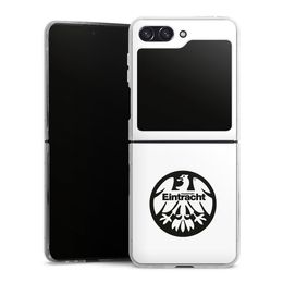 DeinDesign Galaxy Z Flip 5 Handy Hard Case Schutzh&uuml;lle transparent Smartphone Handy H&uuml;lle Eintracht Frankfurt Logo Eagle Hard Case