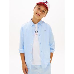 Tommy Hilfiger Jungen Langarmhemd &raquo;LINEN BLEND RELAXED SHIRT LS&laquo; mit Brusttasche, Logostickerei 6 (116), N-Gr
