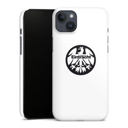DeinDesign iPhone 14 Plus Handy Premium Case Smartphone Handyh&uuml;lle Schutzh&uuml;lle gl&auml;nzend Eagle Logo Eintracht Frankfurt Premium Case