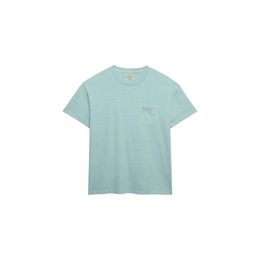 Superdry Damen Rundhalsshirt &raquo;COTTON CLASSIC LINEN PKT TEE&laquo; aus tollem Baumwoll-Leinen-Mischgewebe XXL