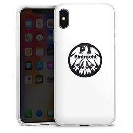 DeinDesign iPhone Xs Max Handy Silikon H&uuml;lle Case transparent Handyh&uuml;lle Eagle Logo Eintracht Frankfurt Silikon Case