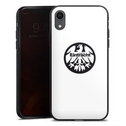 DeinDesign iPhone Xr Handy Silikon H&uuml;lle Case schwarz Handyh&uuml;lle Eagle Logo Eintracht Frankfurt