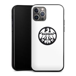 DeinDesign iPhone 12 Pro Handy Silikon H&uuml;lle Case schwarz Handyh&uuml;lle Eagle Logo Eintracht Frankfurt