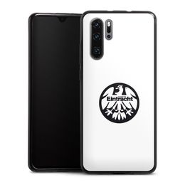 DeinDesign Huawei P30 Pro Handy Silikon H&uuml;lle Case schwarz Handyh&uuml;lle Eagle Logo Eintracht Frankfurt
