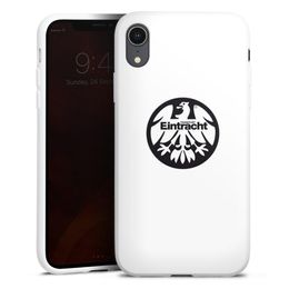 DeinDesign iPhone Xr Handy Silikon H&uuml;lle Case wei&szlig; Handyh&uuml;lle Eagle Logo Eintracht Frankfurt Silikon Case