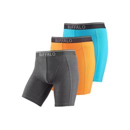 Buffalo Herren Langer Boxer &raquo;Boxershorts f&uuml;r Herren&laquo; Packung, 3 Stk. in langer Form ideal auch f&uuml;r Sport und Trekking bunt S, 3 Stk.
