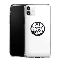 DeinDesign iPhone 11 Handy Slim Case Silikon Handyh&uuml;lle transparent H&uuml;lle extra d&uuml;nn Eagle Logo Eintracht Frankfurt Silikon Slim Case
