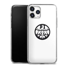 DeinDesign iPhone 11 Pro Handy Slim Case Silikon Handyh&uuml;lle transparent H&uuml;lle extra d&uuml;nn Eintracht Frankfurt Logo Eagle Silikon Slim Case
