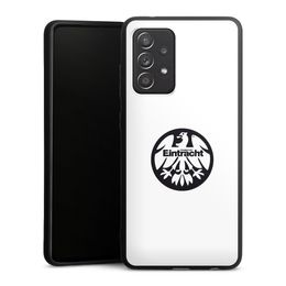 DeinDesign Galaxy A52s 5G Handy Premium Silikon H&uuml;lle Handyh&uuml;lle schwarz Case Eagle Logo Eintracht Frankfurt Silikon Premium Case