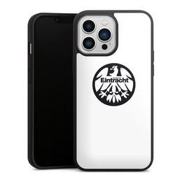 DeinDesign iPhone 13 Pro Max Handy Premium Silikon H&uuml;lle Handyh&uuml;lle schwarz Case Eagle Logo Eintracht Frankfurt Silikon Premium Case