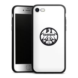 DeinDesign iPhone SE (2020) Handy Premium Silikon H&uuml;lle Handyh&uuml;lle schwarz Case Eintracht Frankfurt Logo Eagle Silikon Premium Case