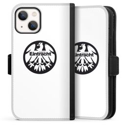 DeinDesign Galaxy A51 Handy Klapph&uuml;lle Handyh&uuml;lle aus Kunst Leder schwarz Flip Case Eagle Logo Eintracht Frankfurt Sideflip mit Lasche