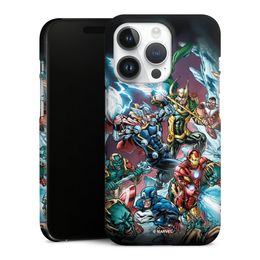 DeinDesign iPhone 14 Pro Handy Premium Case Smartphone Handyh&uuml;lle Schutzh&uuml;lle matt Avengers Marvel Comic Premium Case