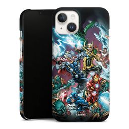 DeinDesign iPhone 14 Handy Premium Case Smartphone Handyh&uuml;lle Schutzh&uuml;lle matt Avengers Marvel Comic Premium Case