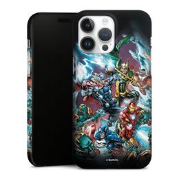 DeinDesign iPhone 14 Pro Max Handy Premium Case Smartphone Handyh&uuml;lle Schutzh&uuml;lle matt Avengers Marvel Comic Premium Case