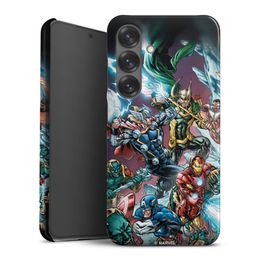 DeinDesign Galaxy S25 Handy Premium Case Smartphone Handyh&uuml;lle Schutzh&uuml;lle gl&auml;nzend Avengers Marvel Comic Premium Case