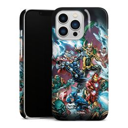 DeinDesign iPhone 13 Pro Handy Premium Case Smartphone Handyh&uuml;lle Schutzh&uuml;lle gl&auml;nzend Avengers Marvel Comic Premium Case