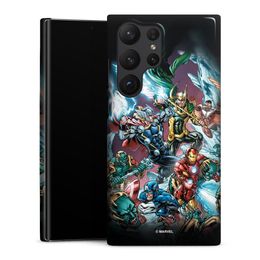 DeinDesign Galaxy S23 Ultra Handy Premium Case Smartphone Handyh&uuml;lle Schutzh&uuml;lle gl&auml;nzend Avengers Marvel Comic Premium Case