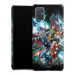 DeinDesign Galaxy A51 Handy Premium Case Smartphone Handyh&uuml;lle Schutzh&uuml;lle gl&auml;nzend Avengers Marvel Comic Premium Case