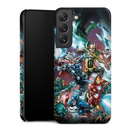 DeinDesign Galaxy S22 Handy Premium Case Smartphone Handyh&uuml;lle Schutzh&uuml;lle gl&auml;nzend Avengers Marvel Comic Premium Case