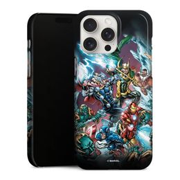 DeinDesign iPhone 15 Pro Max Handy Premium Case Smartphone Handyh&uuml;lle Schutzh&uuml;lle gl&auml;nzend Avengers Marvel Comic Premium Case