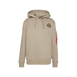 Alpha Industries Sweatshirt 'NASA Orbit' Herren Gr&ouml;&szlig;e XL dunkelbeige / orange / schwarz / wei&szlig;