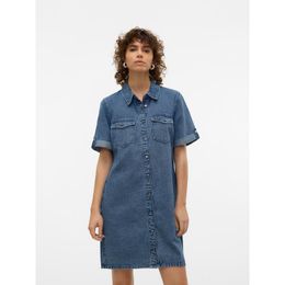 V&eacute;ro Moda Vero Moda Damen Jeanskleid &raquo;VMJENNIE SS SHORT DENIM DRESS NOOS&laquo; Brusttaschen blau XS, N-Gr