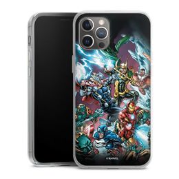 DeinDesign iPhone 12 Pro Max Handy Silikon H&uuml;lle Case transparent Handyh&uuml;lle Avengers Marvel Comic Silikon Case