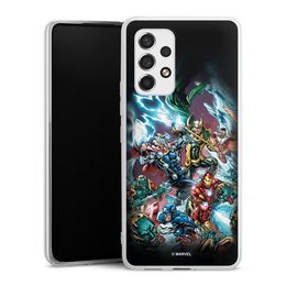 DeinDesign Galaxy A53 5G Handy Silikon H&uuml;lle Case transparent Handyh&uuml;lle Comic Marvel Avengers Silikon Case