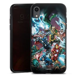 DeinDesign iPhone Xr Handy Silikon H&uuml;lle Case schwarz Handyh&uuml;lle Avengers Marvel Comic