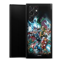 DeinDesign Galaxy S22 Ultra Handy Silikon H&uuml;lle Case schwarz Handyh&uuml;lle Avengers Marvel Comic