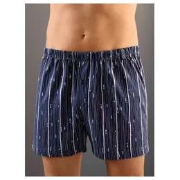 WITT Boxershorts, Herren, Gr. 8, 2 Stk., blau (2x marine, bedruckt), 100% Baumwolle, Unterhosen