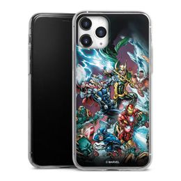 DeinDesign iPhone 11 Pro Handy Slim Case Silikon Handyh&uuml;lle transparent H&uuml;lle extra d&uuml;nn Comic Marvel Avengers Silikon Slim Case