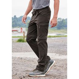John Devin Herren Trekkinghose Wanderhose mit Zipp- Off Beinen schwarz 48, N-Gr