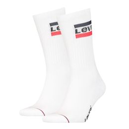 Levi's Levi's Herren Socken &raquo;LEVIS REGULAR CUT SPRTWR LOGO 2P&laquo; Packung, 2er Pack, 2 Stk. tlg. mit breitem Logobund wei&szlig; 35-38