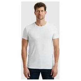 PME-Legend T-Shirt PME LEGEND "PME 2-packbasict-shirt", Damen, Gr. XL, wei&szlig;, Jersey, Obermaterial: 95% Baumwolle, 5% Elasthan, unifarben, regular fit normal, Rundhals, Shirts T-Shirt