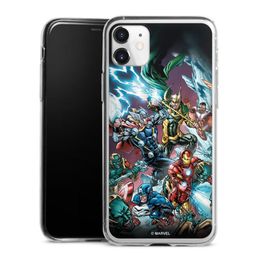 DeinDesign iPhone 11 Handy Slim Case Silikon Handyh&uuml;lle transparent H&uuml;lle extra d&uuml;nn Comic Marvel Avengers Silikon Slim Case