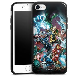 DeinDesign iPhone SE (2020) Handy Slim Case extra d&uuml;nn Silikon Handyh&uuml;lle schwarz H&uuml;lle Comic Marvel Avengers Silikon Slim Case