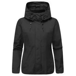 Outdoorjacke Ragwear "Sunniva Light", Gr. M (38), schwarz, Obermaterial: 100% Polyester. Innenfutter: 100% Polyester, Basic, l&auml;ssig geschnitten h&uuml;ftbedeckend, hoch geschlossener Ausschnitt, &Auml;rmel ohne &Auml;rmelschlitz elastischer Bund mit innenliegendem Gummizug, Jacken Outdoorjacke, Wasserdichte und atmungsaktive Damen &Uuml;bergangsjacke