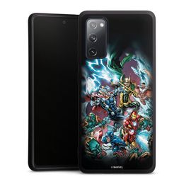DeinDesign Galaxy S20 FE Handy Premium Silikon H&uuml;lle Handyh&uuml;lle schwarz Case Comic Marvel Avengers Silikon Premium Case