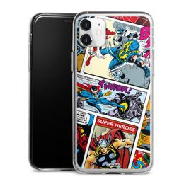 DeinDesign iPhone 11 Handy Slim Case Silikon Handyh&uuml;lle transparent H&uuml;lle extra d&uuml;nn Avengers Marvel Comic Silikon Slim Case