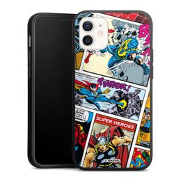 DeinDesign iPhone 12 mini Handy Premium Silikon H&uuml;lle Handyh&uuml;lle schwarz Case Avengers Marvel Comic Silikon Premium Case