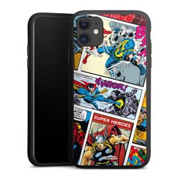 DeinDesign iPhone 11 Handy Premium Silikon H&uuml;lle Handyh&uuml;lle schwarz Case Avengers Comic Marvel Silikon Premium Case