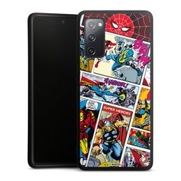 DeinDesign Galaxy S20 FE 5G Handy Premium Silikon H&uuml;lle Handyh&uuml;lle schwarz Case Avengers Comic Marvel Silikon Premium Case