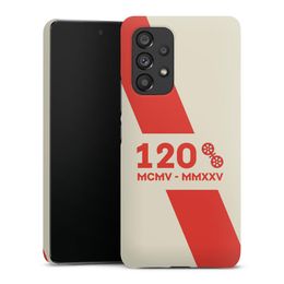 DeinDesign Galaxy A53 5G Handy Premium Case Smartphone Handyh&uuml;lle Schutzh&uuml;lle gl&auml;nzend 120 Years 1. Fsv Mainz 05 E.V. Bundesliga Premium Case