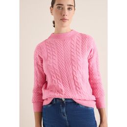 Cecil Damen Strickpullover mit Turtle Neck, Zopfmuster XL (44)